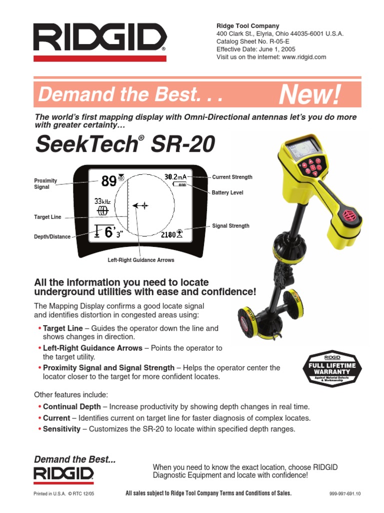RIDGID SR 20 Line Locator | PDF | Inductor | Electric Power