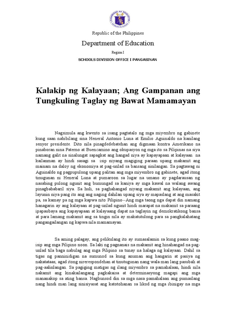 Kalakip NG Kalayaan | PDF