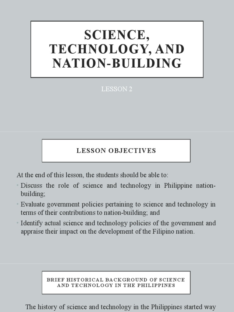 Lesson 2: Science, Technology and Nation Building | Download Free PDF ...