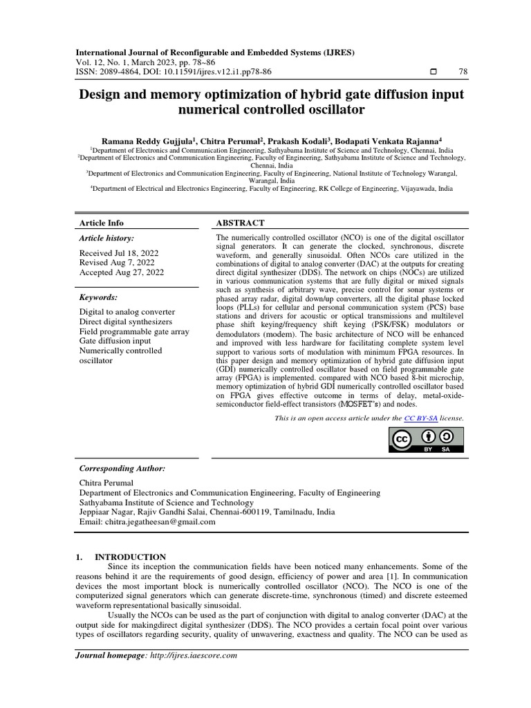Design And Memory Optimization Of Hybrid Gate Diffusion Input Numerical Controlled Oscillator 
