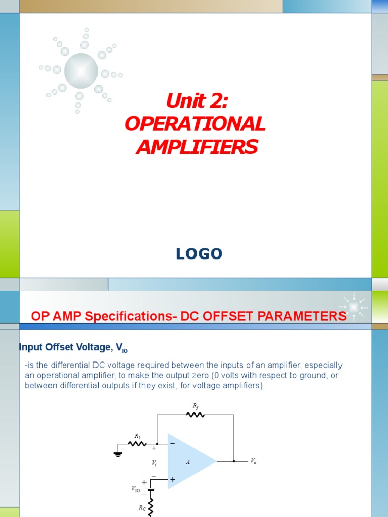 Unit 2 - Operational Amplifiers | Download Free PDF | Operational Amplifier | Amplifier