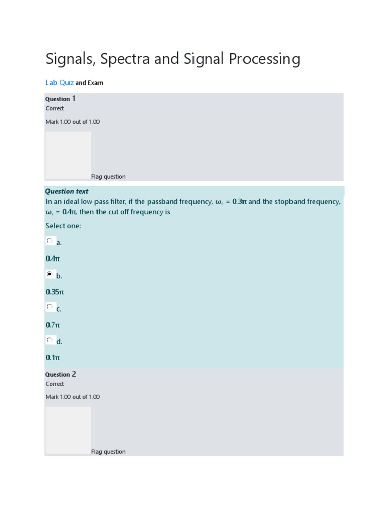 Signals All Lab Exam and Quiz PDF | PDF | Analog To Digital Converter ...