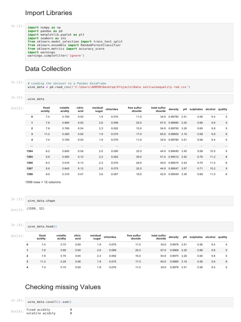 Wine Quality Prediction | PDF | Acid | Sulfate Wine Quality Prediction | PDF | Acid | Sulfate