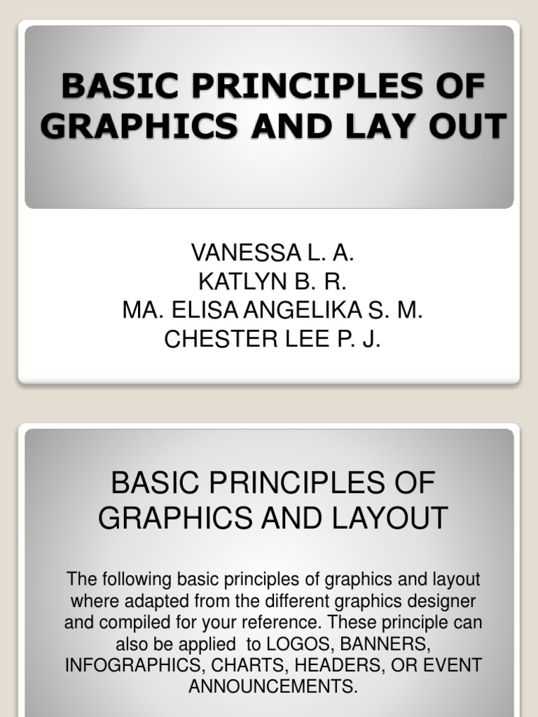 E-Tech BASIC PRINCIPLES IN LAYOUT AND DESIGN | PDF | Computer Graphics | Multidimensional Signal ...