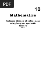 Math 10 Q1 Module 8 | PDF | Division (Mathematics) | Elementary Mathematics
