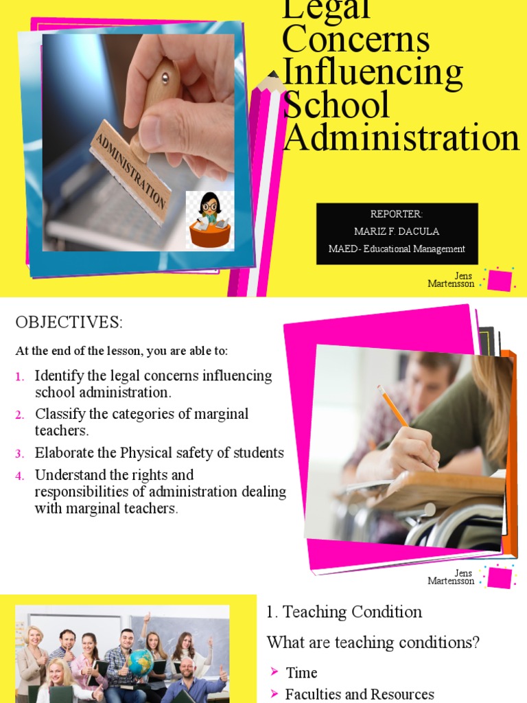 Legal Concerns Influencing School Administration | PDF | Teachers | Schools