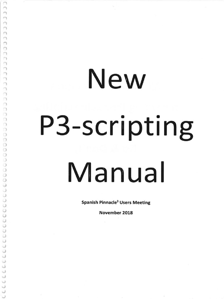 New P3-Scripting Manual | PDF
