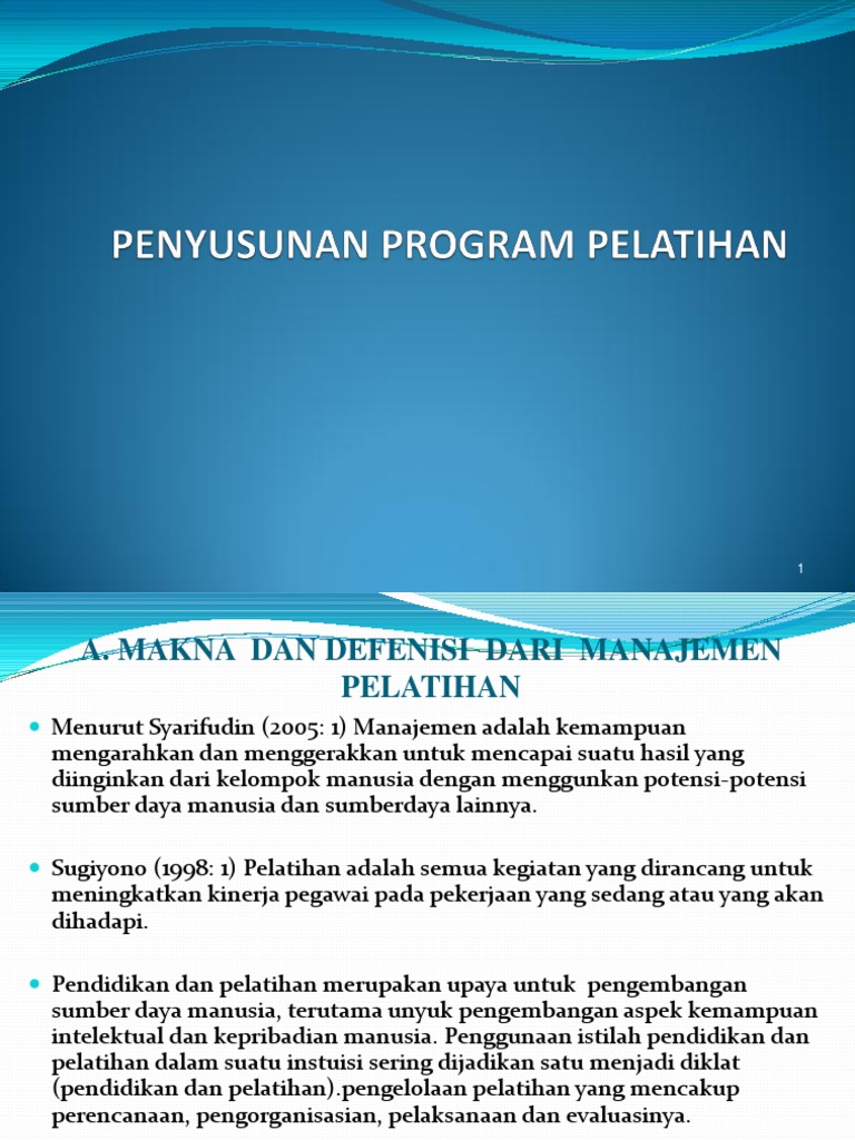Penyusunan Program Pelatihan 2 | PDF