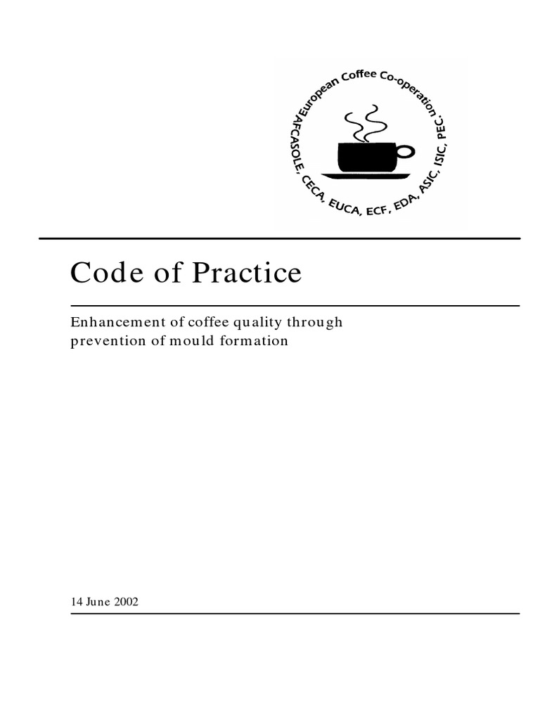 Code Of Practice Prevention Of Mould Formation Pdf Coffee Mold