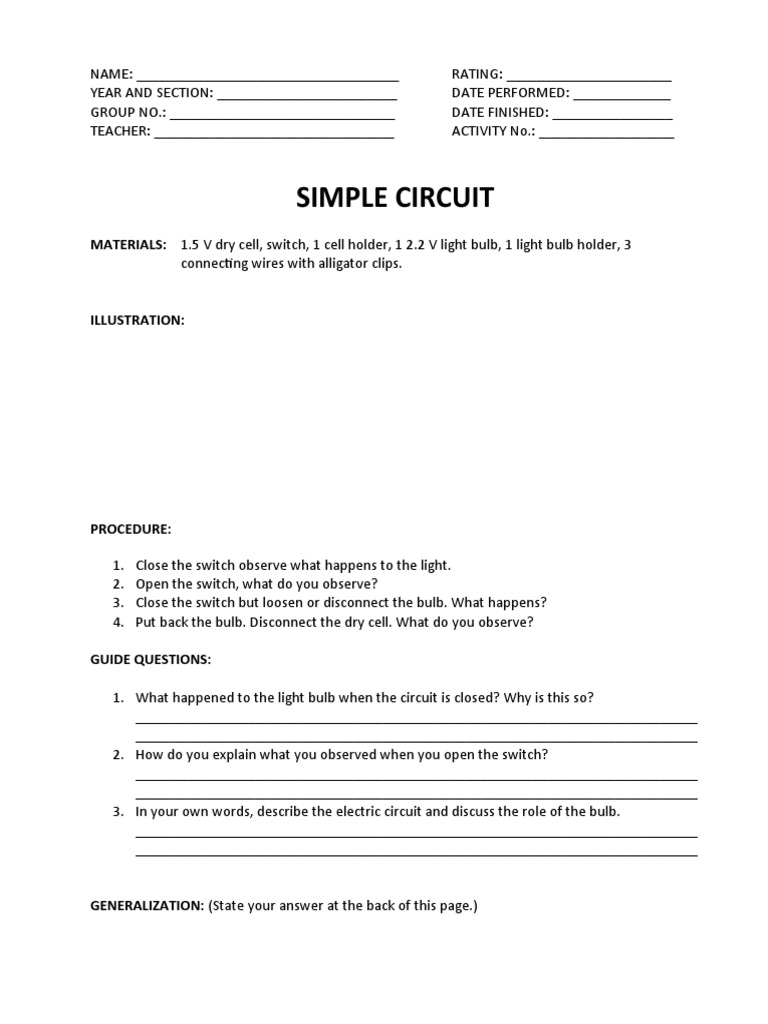 Simple Circuit | PDF