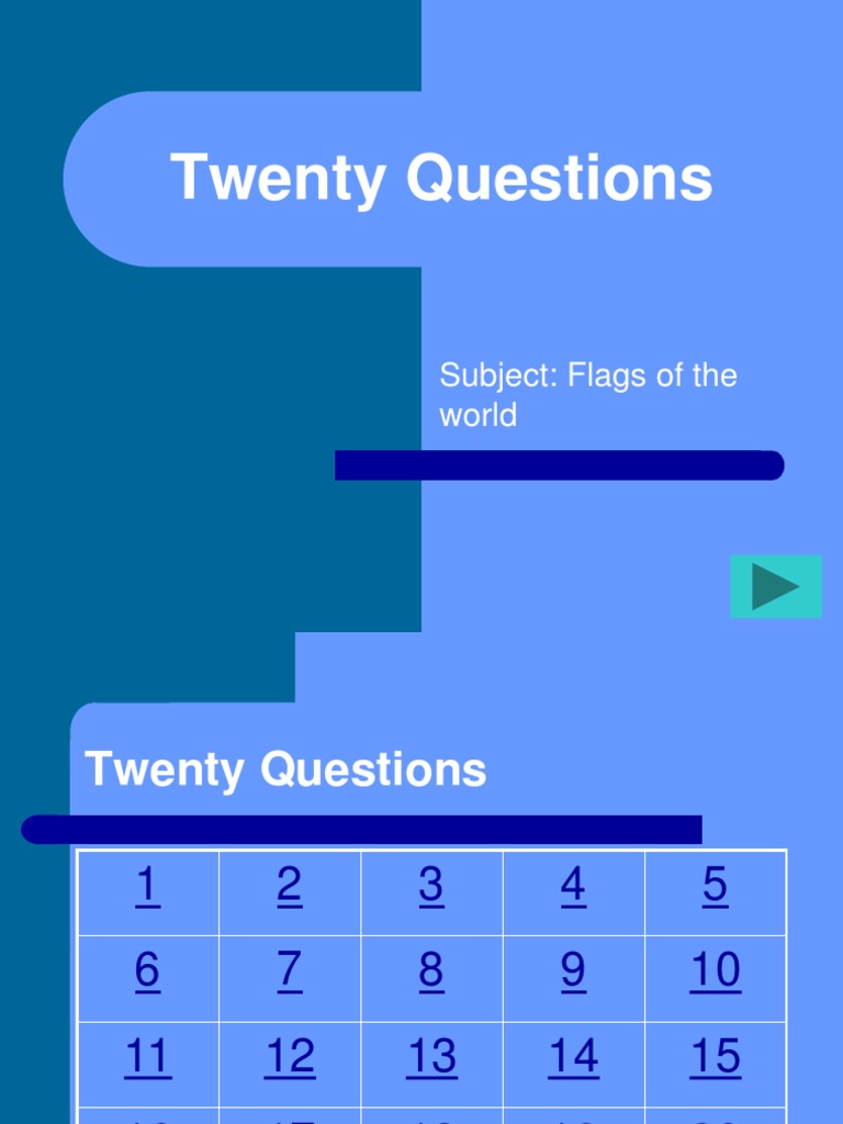 Twenty Questions: Subject: Flags of The World | PDF