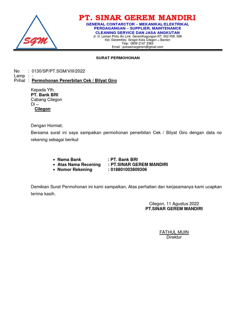 Pt. Sinar Gerem Mandiri | PDF