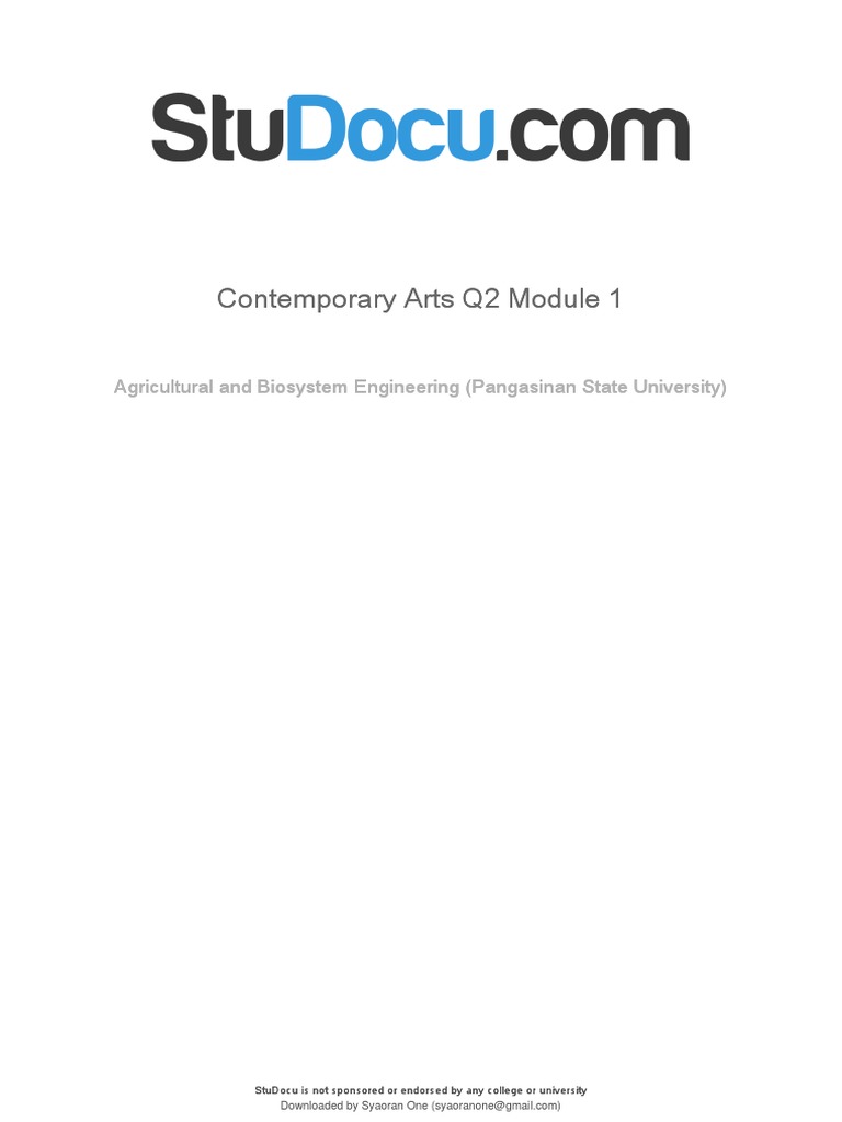Contemporary Arts q2 Module 1 | PDF | Improvisational Theatre | Learning