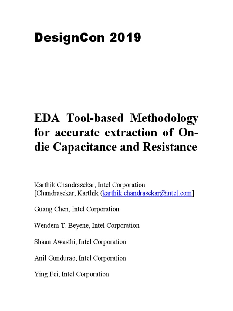 Accurate On-Die Capacitance Extraction | PDF | Capacitor | Field Programmable Gate Array