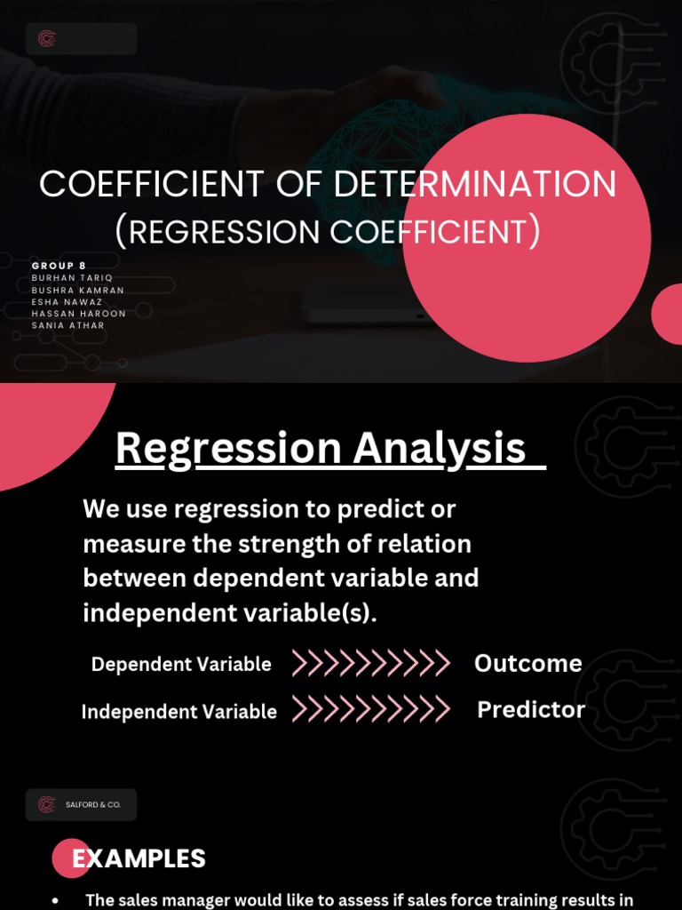 Coefficient Of Determination Regression Coefficient Pdf Regression Analysis Dependent