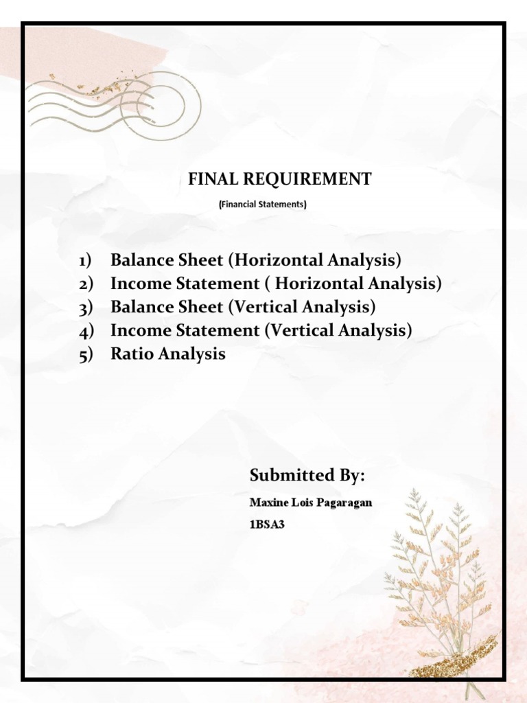 VCMMMM Final Requirement | PDF | Equity (Finance) | Expense