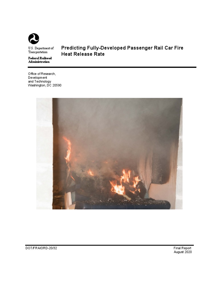 Report (2020) Predicting Fully-Developed Passenger Rail Car Fire HRR ...