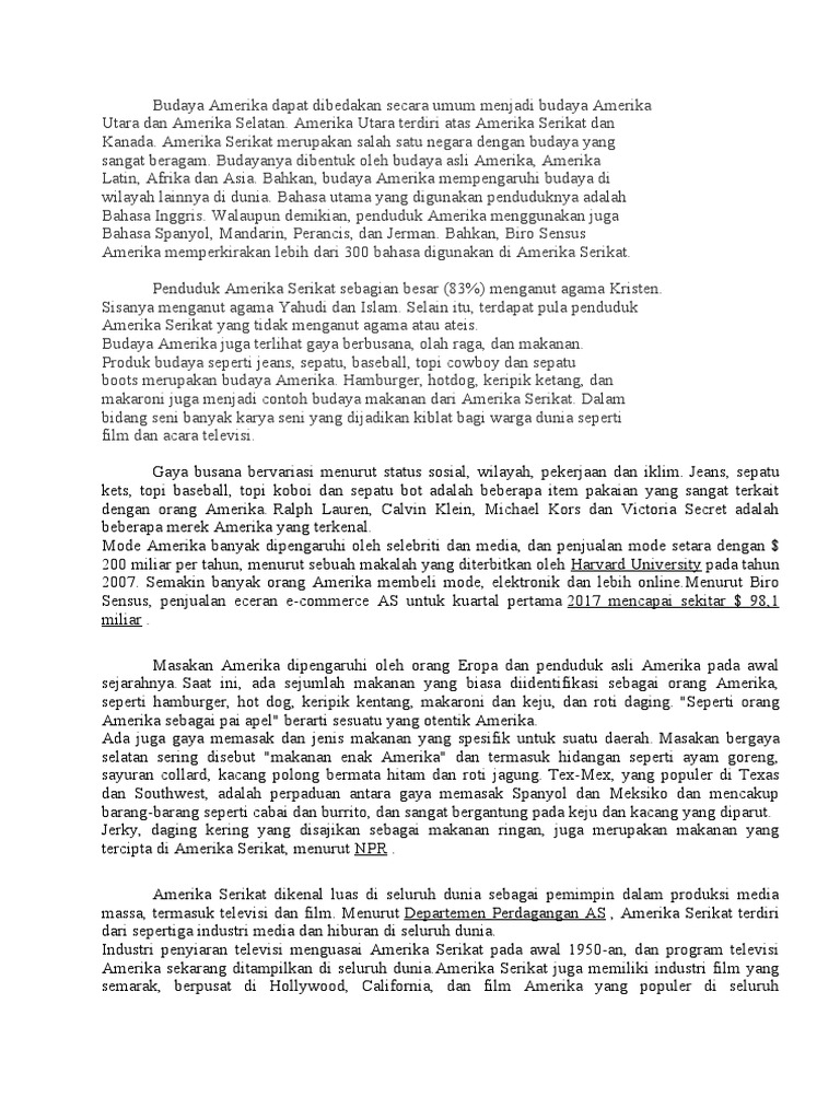 Budaya Amerika | PDF