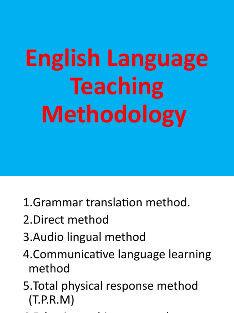 English Language Teaching Methodology | Download Free PDF | Language ...