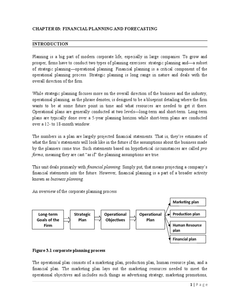 FM II - Chapter 03, Financial Planning & Forecasting | PDF | Financial Plan | Equity (Finance)
