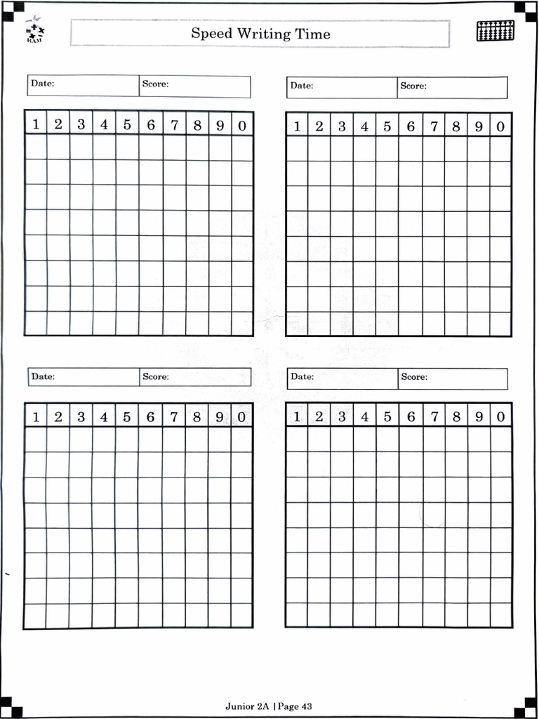 Abacus Speed Writing Test Results | PDF