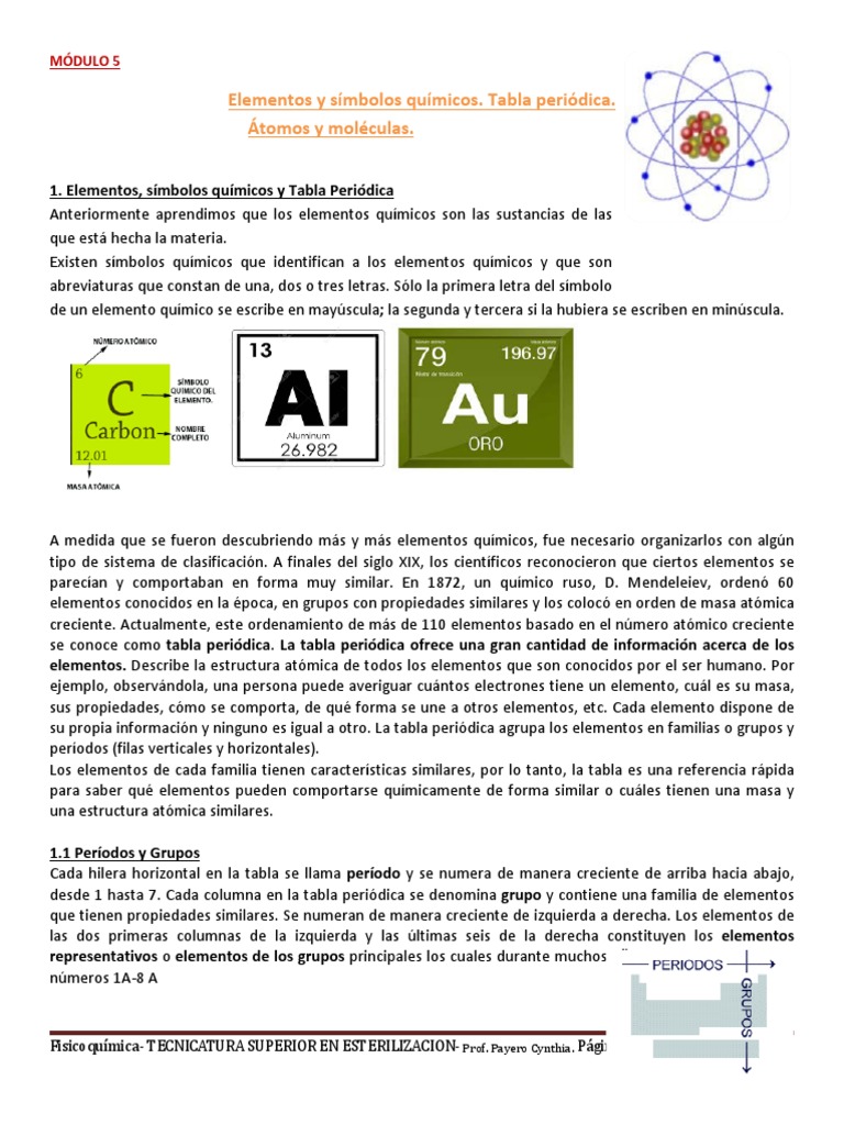 CLASE 5 (Elementos y Simbolos Quimicos) | PDF | Configuración ...