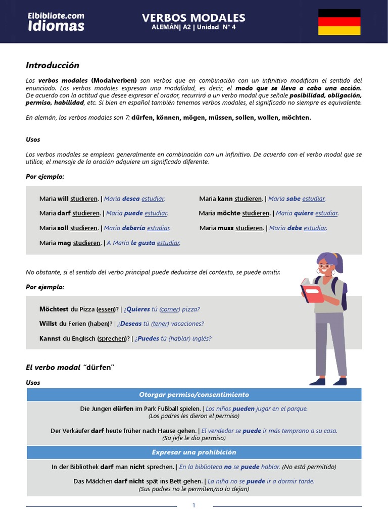 Verbos Modales Aleman A2 4 | PDF | Verbo | Morfología