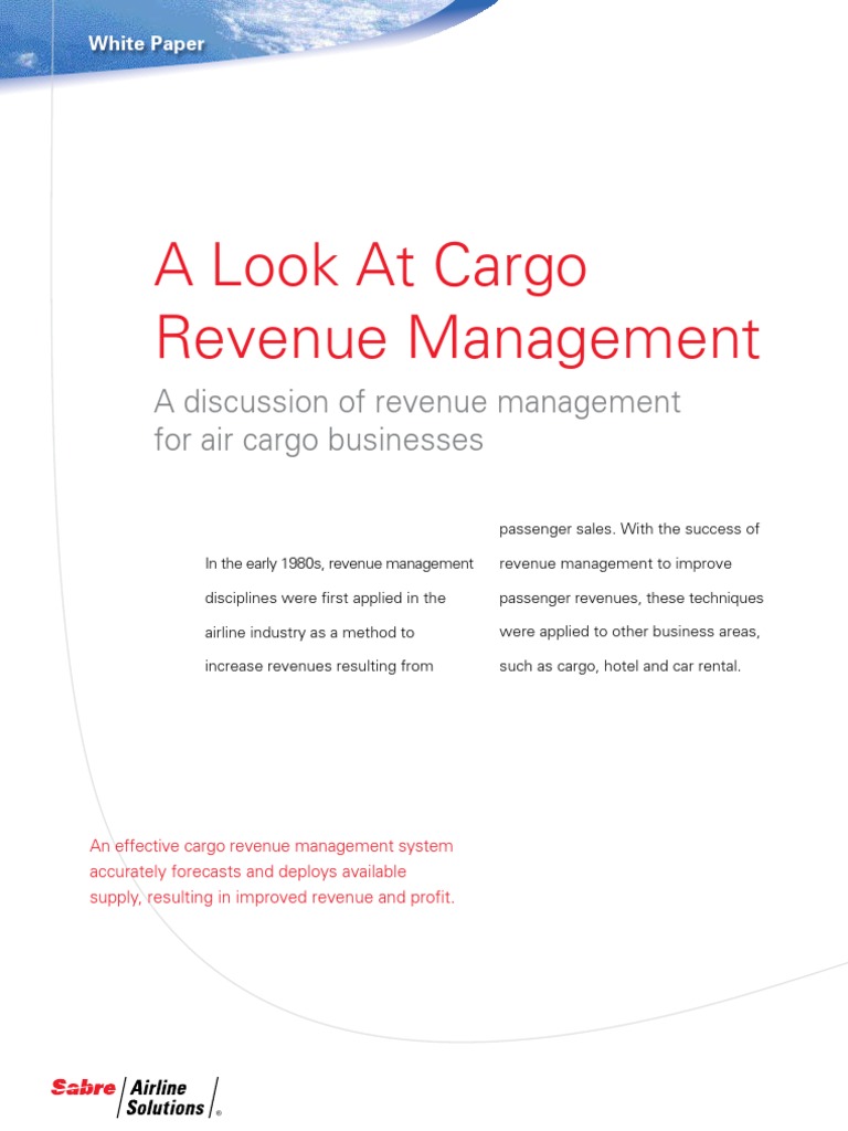 5055-11205 Cargo MGMT White Paper 0809 | PDF | Cargo | Business Economics