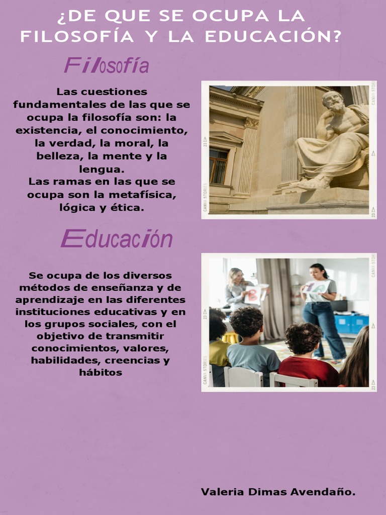 De Que Se Ocupa La Filosofia y La Educacion | PDF | Relaciones ...