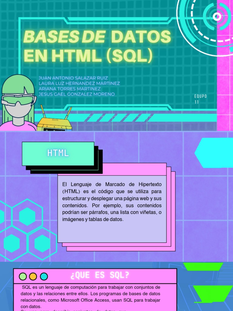 Bases de Datos en HTML | PDF