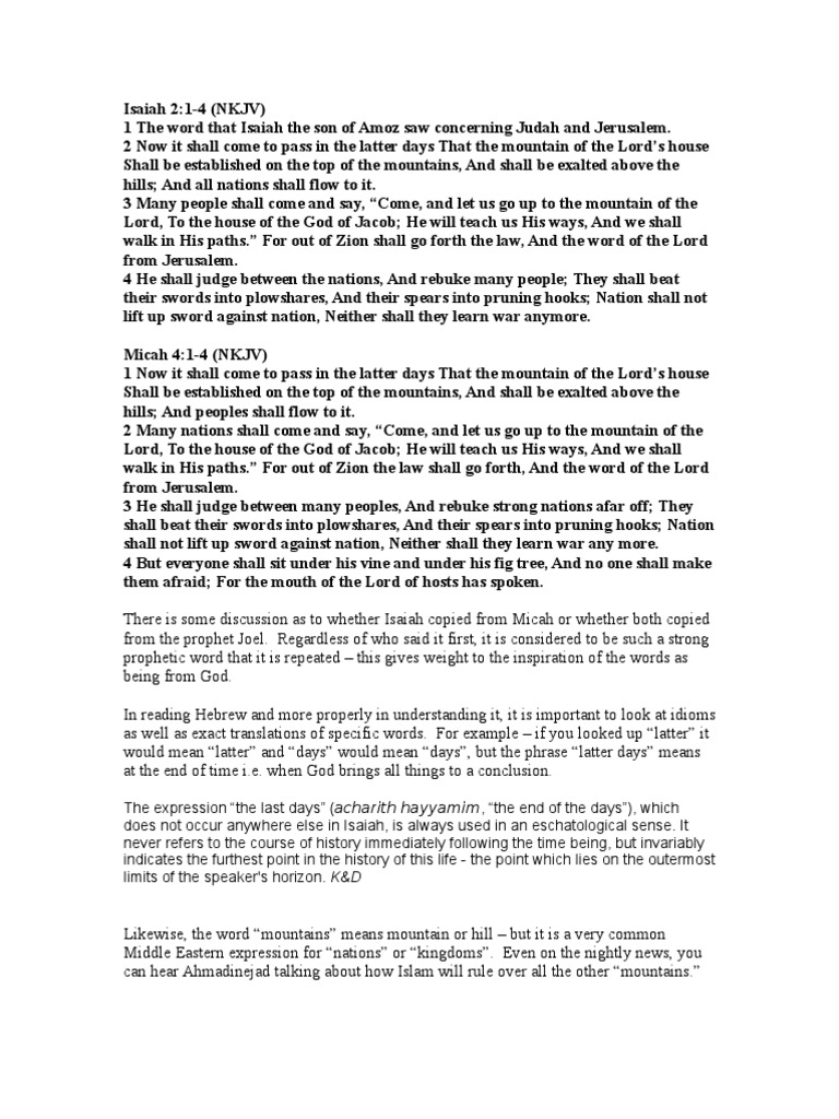 Isaiah 2 | PDF | Book Of Isaiah | Millennialism