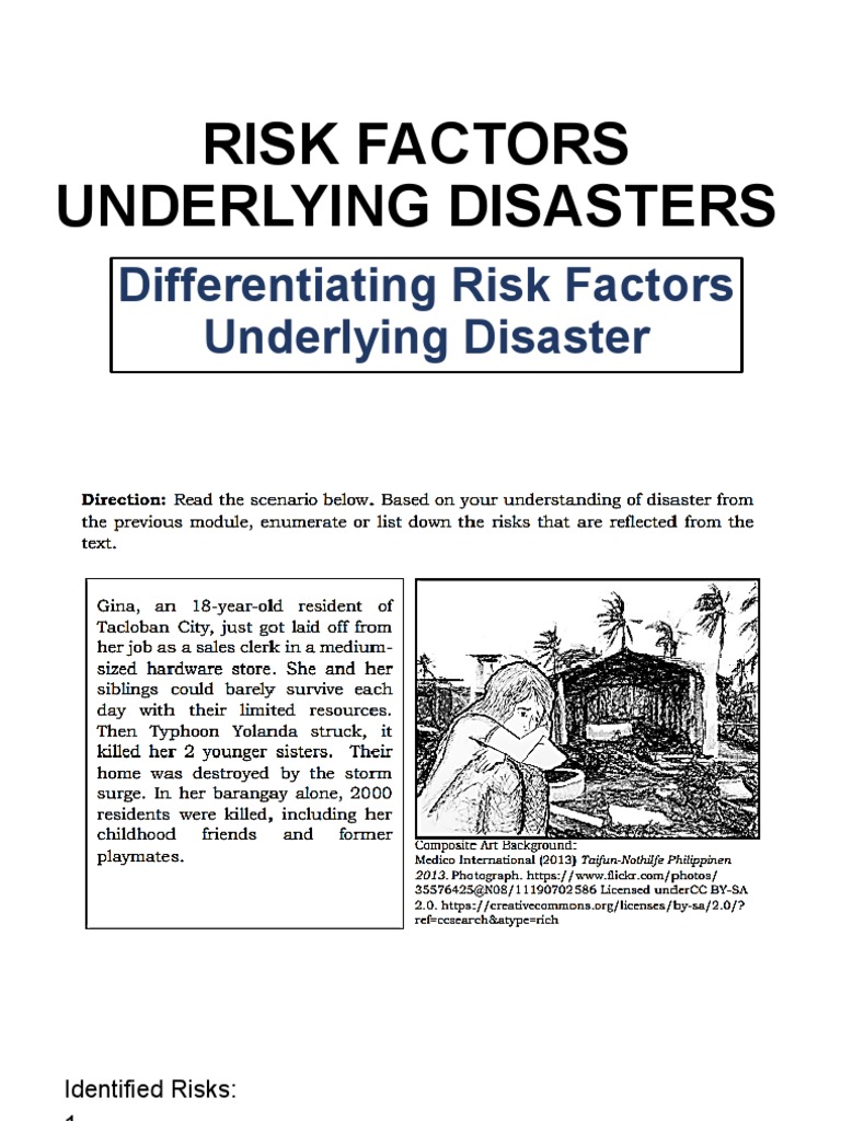 Risk Factors Underlying Disasters | PDF | Climate Change | Hazards