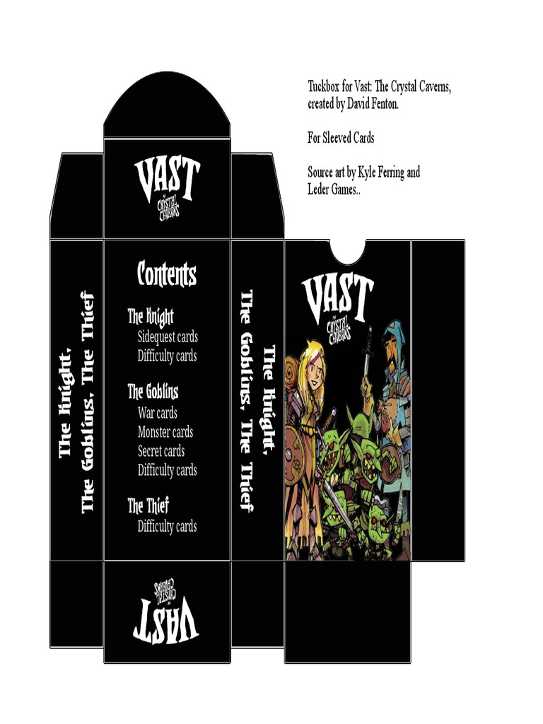 Vast The Crystal Cavern Tuck Boxes | PDF