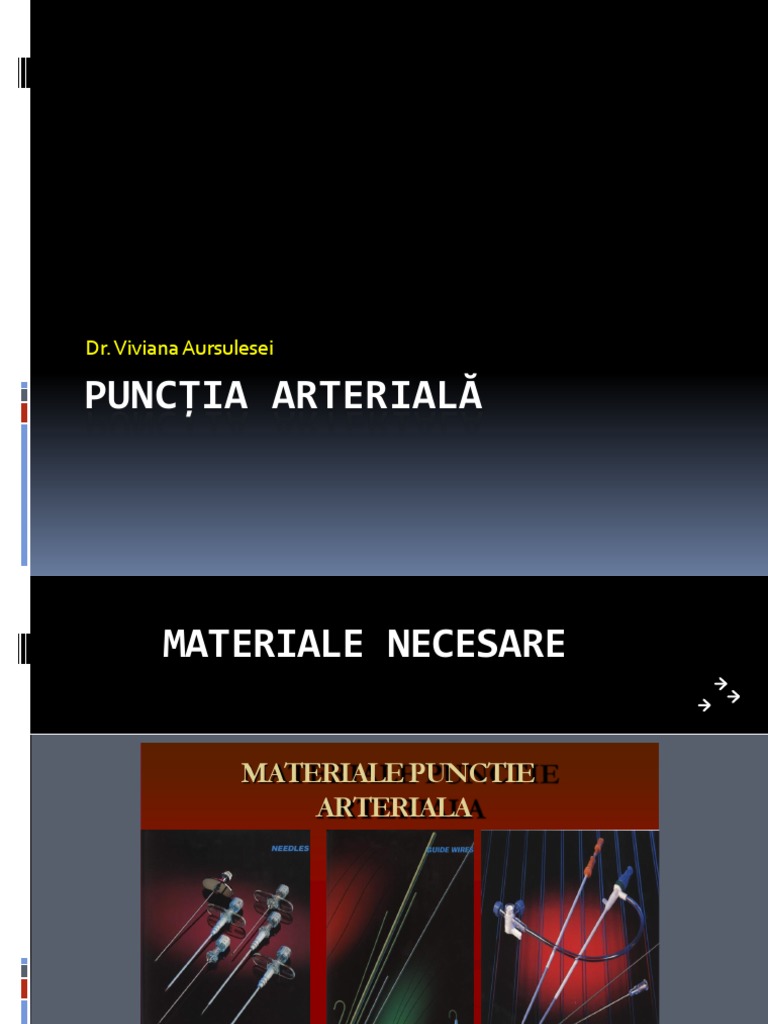 Punctia Arteriala | PDF