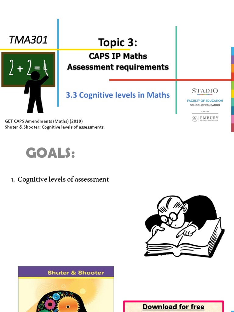 Cognitive Levels in Maths Assessments | PDF | Behavior Modification ...