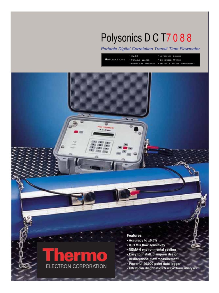Polysonics DCT7088 Flow Meter Ultrasonic | PDF | Flow Measurement ...