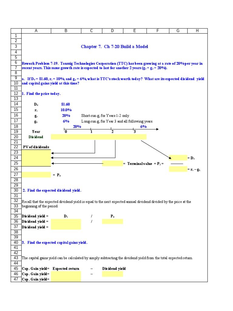 Ch07 P20 Build A Model | PDF | Dividend | Capital Gain Ch07 P20 Build A Model | PDF | Dividend | Capital Gain