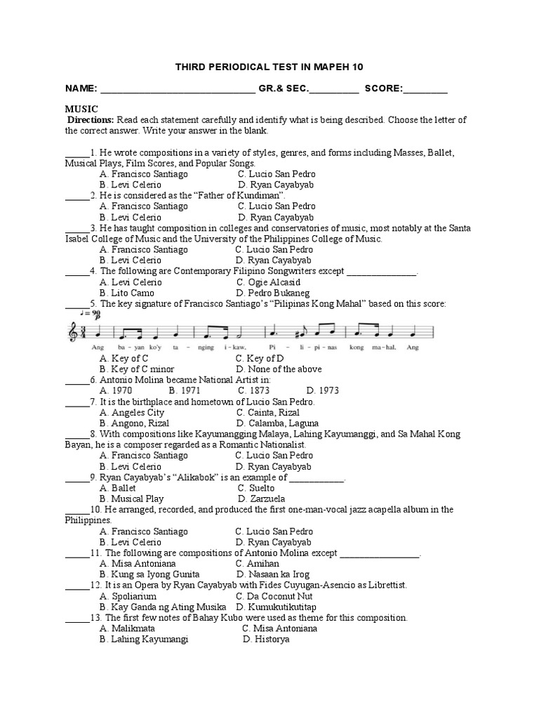 PT G10 Mapeh | Download Free PDF | World Health Organization | Global ...