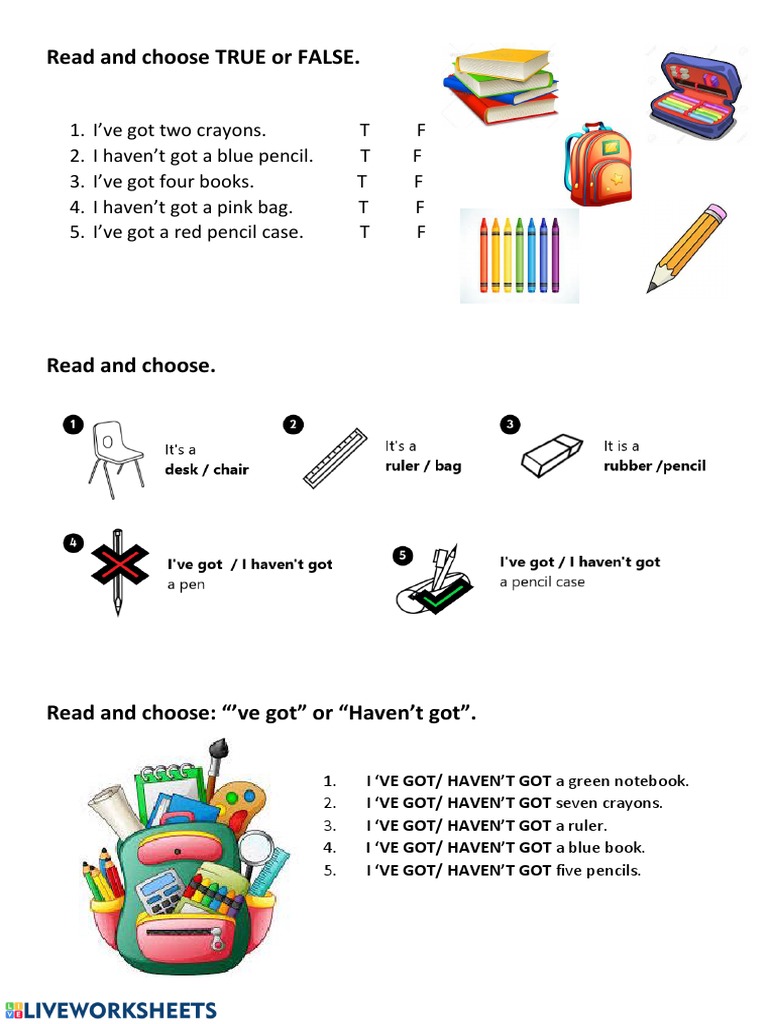 Have Got School Objects | PDF
