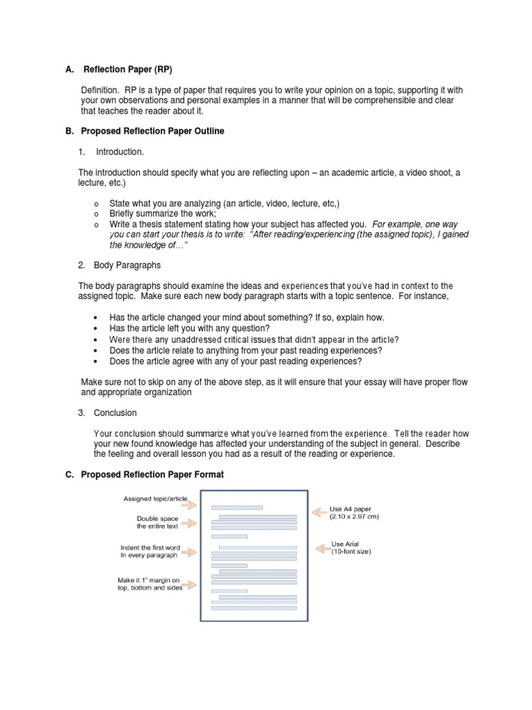 Reflection Paper Structure and Format | PDF | Career & Growth