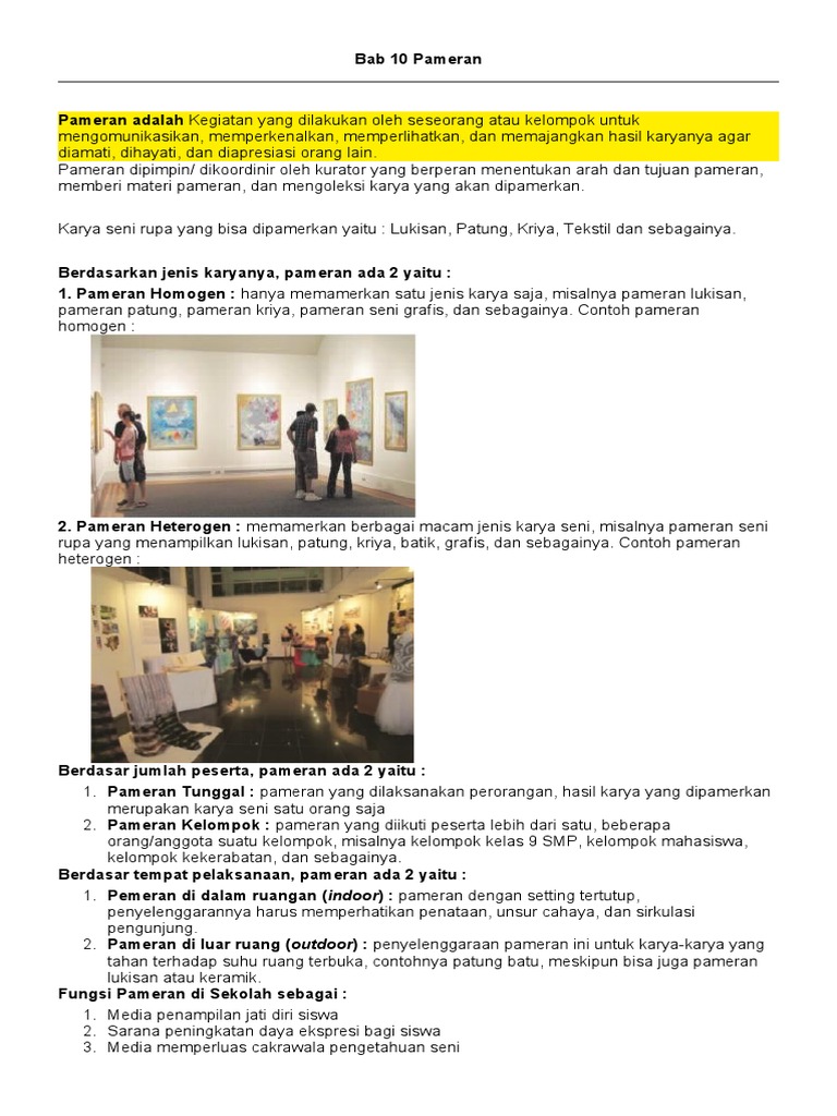Bab 10 Pameran | PDF