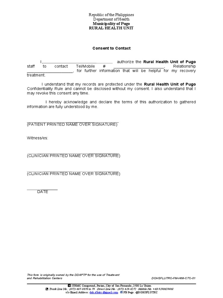 Consent To Contact | PDF