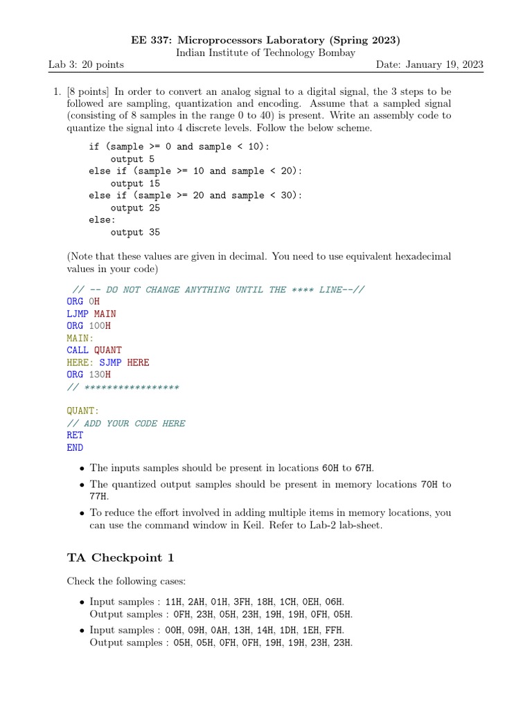 Lab 3 | PDF | Moving Average | Input/Output