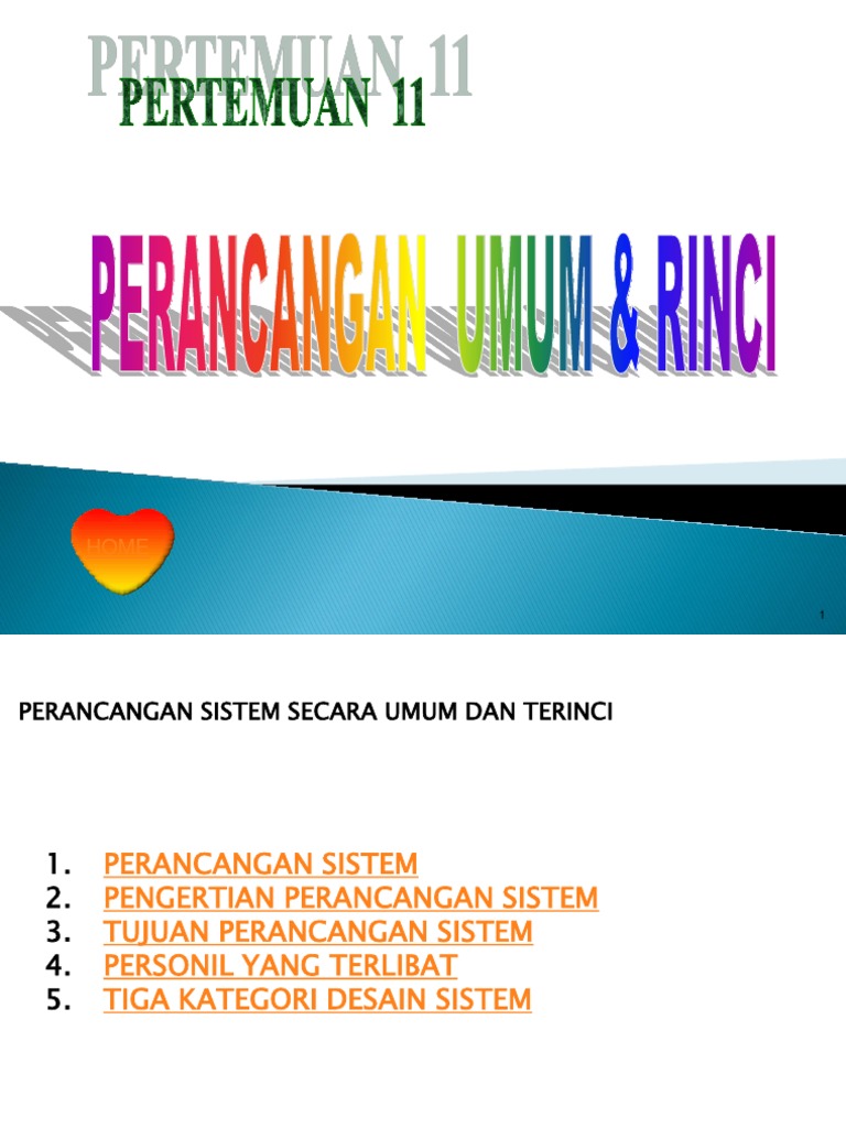 Tahapan dan Tujuan Perancangan Sistem | PDF