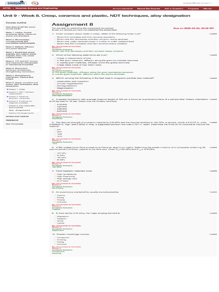 Nptel NDT Mcqs | PDF