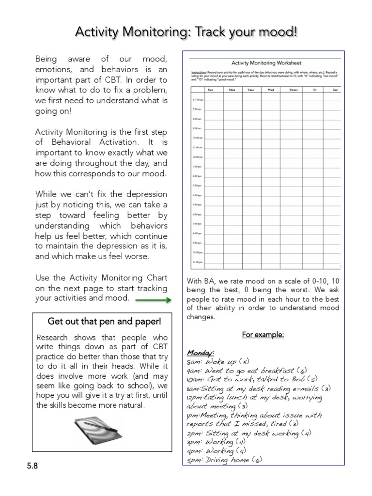 Mood Tracking for CBT Beginners | PDF | Mental Health | Mood (Psychology)