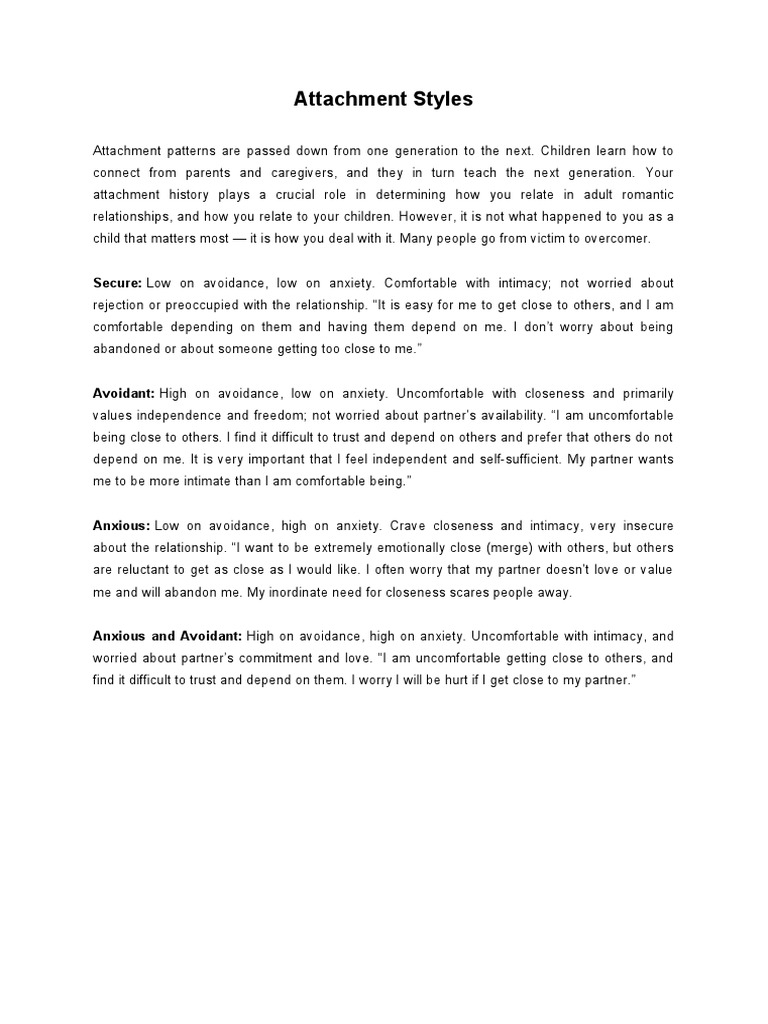 Understanding Attachment Styles: How Our Early Relationships Shape Our ...