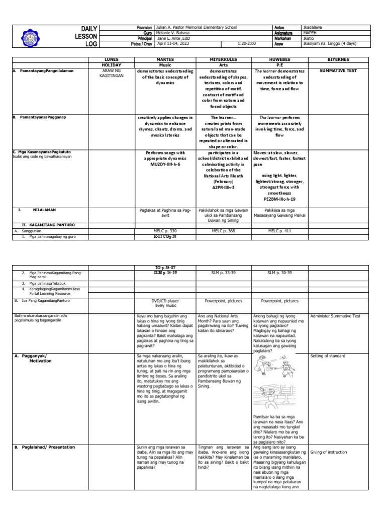 Q3-MAPEH-WEEK-7 New Format | PDF