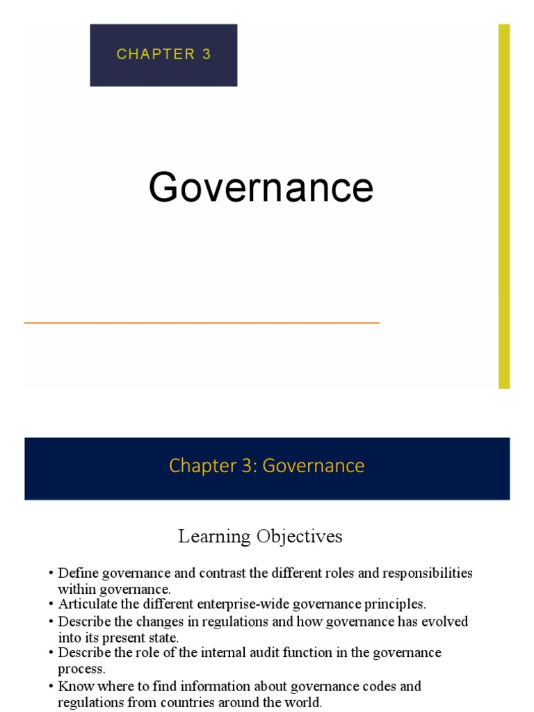 Chapter 3 Governance | PDF | Governance | Internal Control