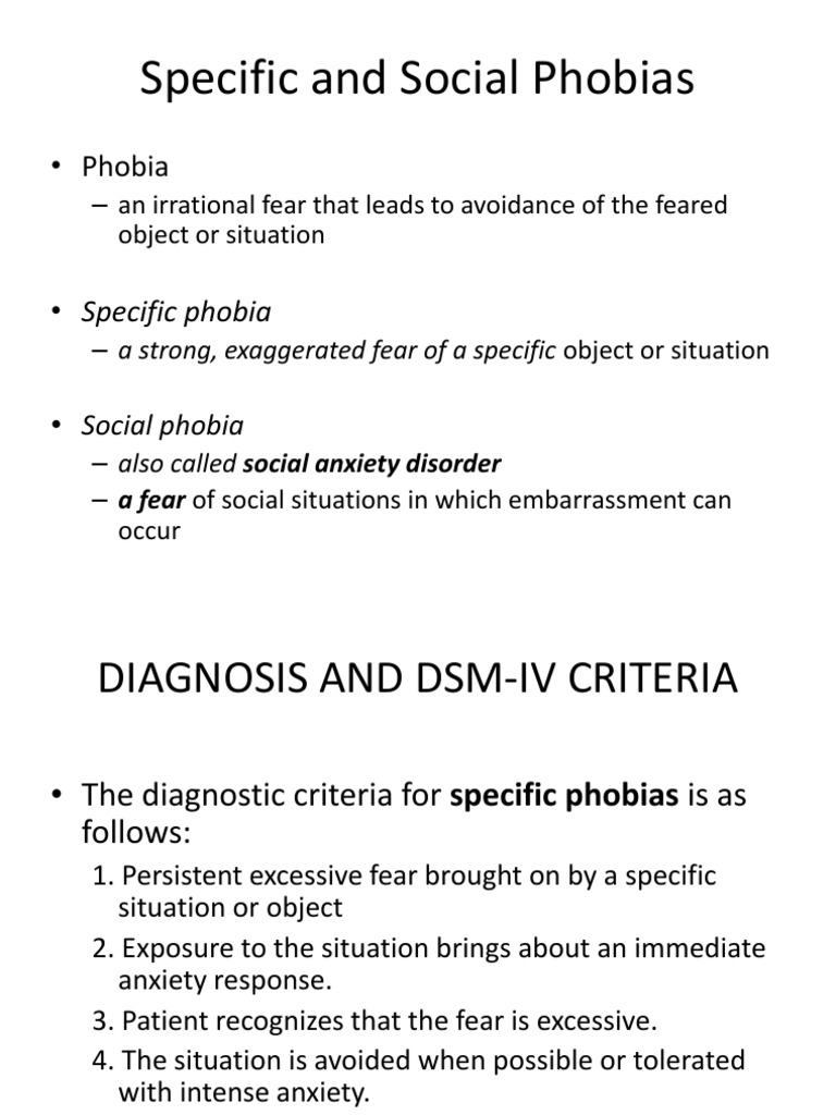 Specific and Social Phobias OCD | PDF | Obsessive–Compulsive Disorder ...